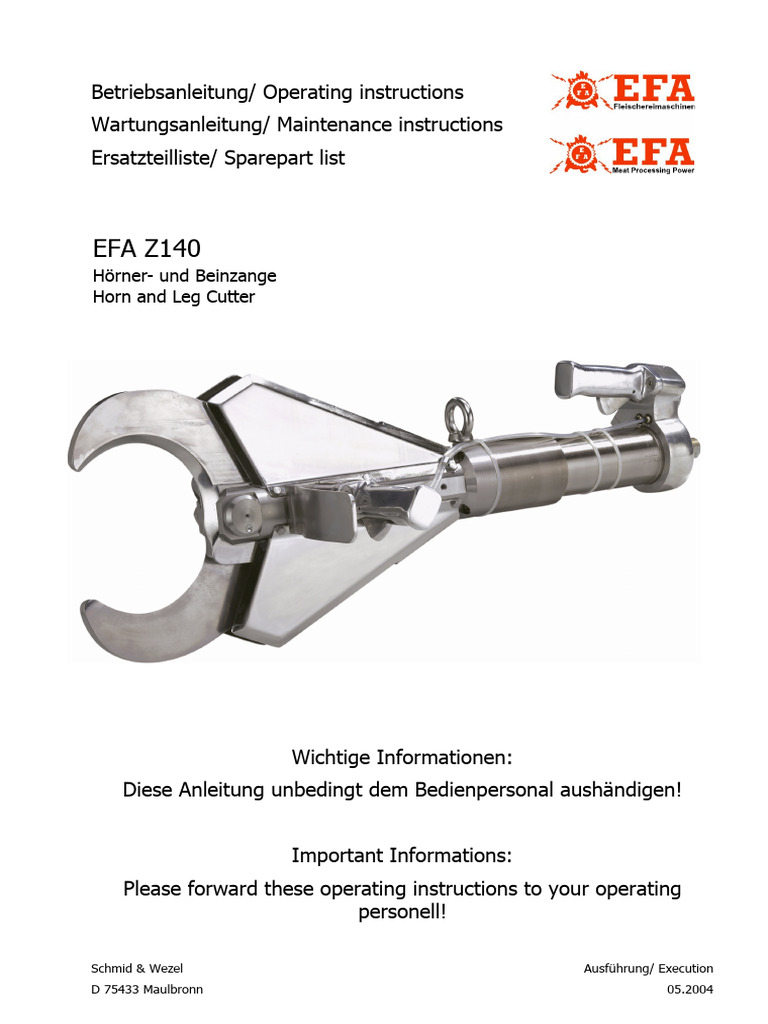 horn leg cutter_manual | PDF