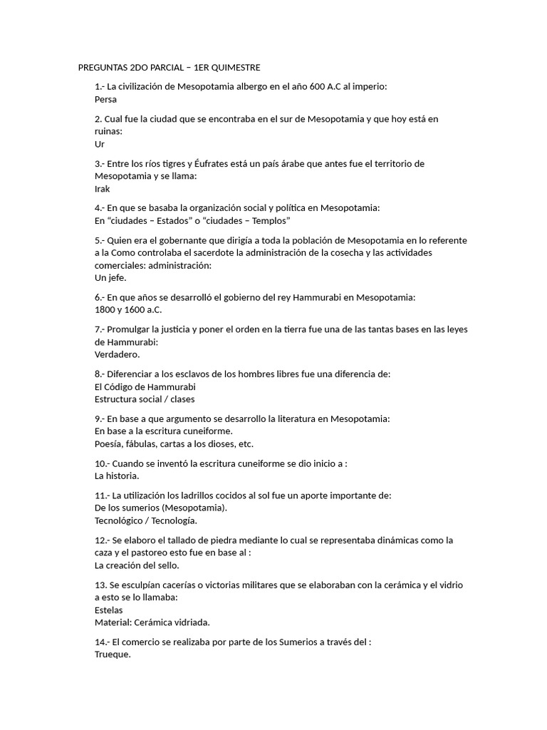 Preguntas historia | PDF