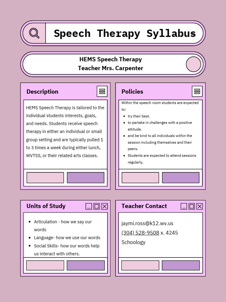 English Language Arts Course Syllabus Document in Yellow and Green ...