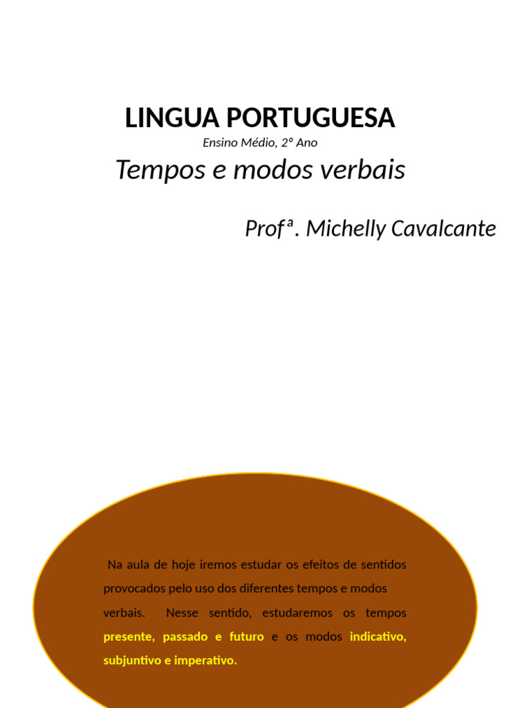 Tempos E Modos Verbais Pdf