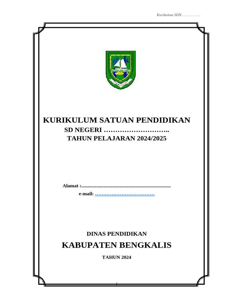 Kurikulum SD Tahun 2024/2025 | PDF | Indonesia