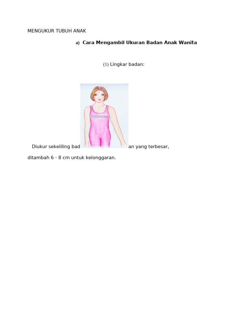 Mengukur Tubuh Anak | PDF