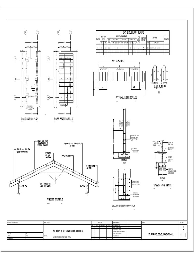 Schedule of Beams: Typical Beam Details | PDF
