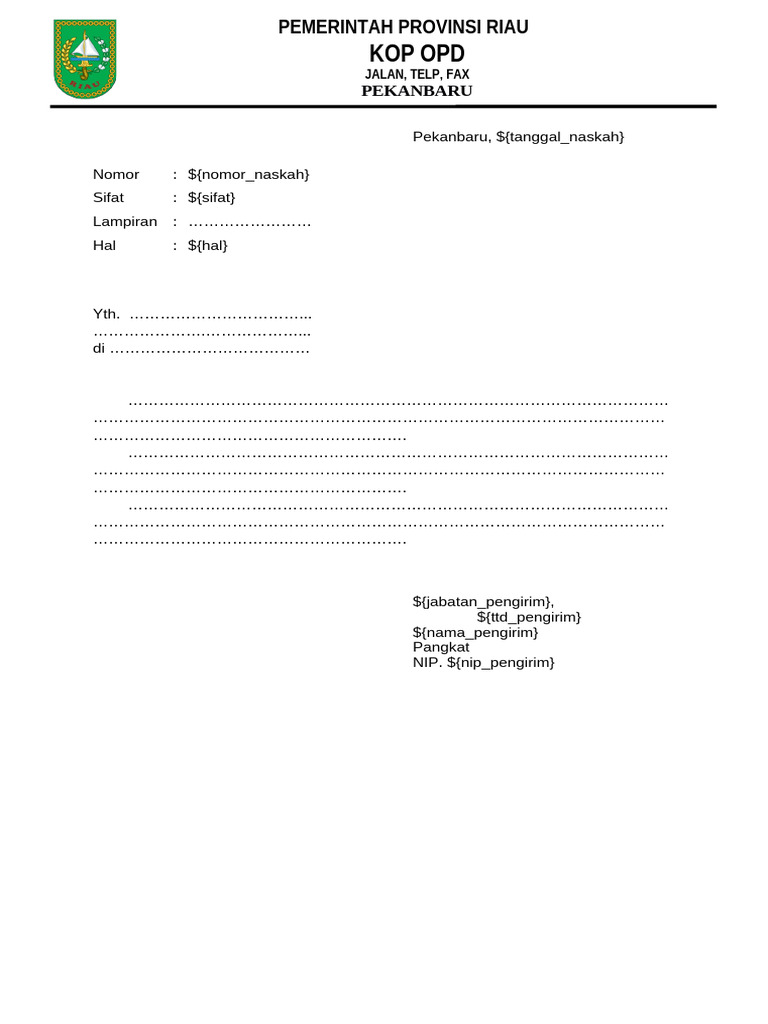 Format SURAT UMUM | PDF