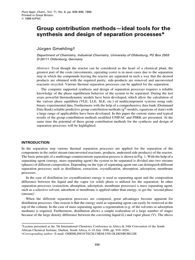 PAC Gmehling GC | PDF