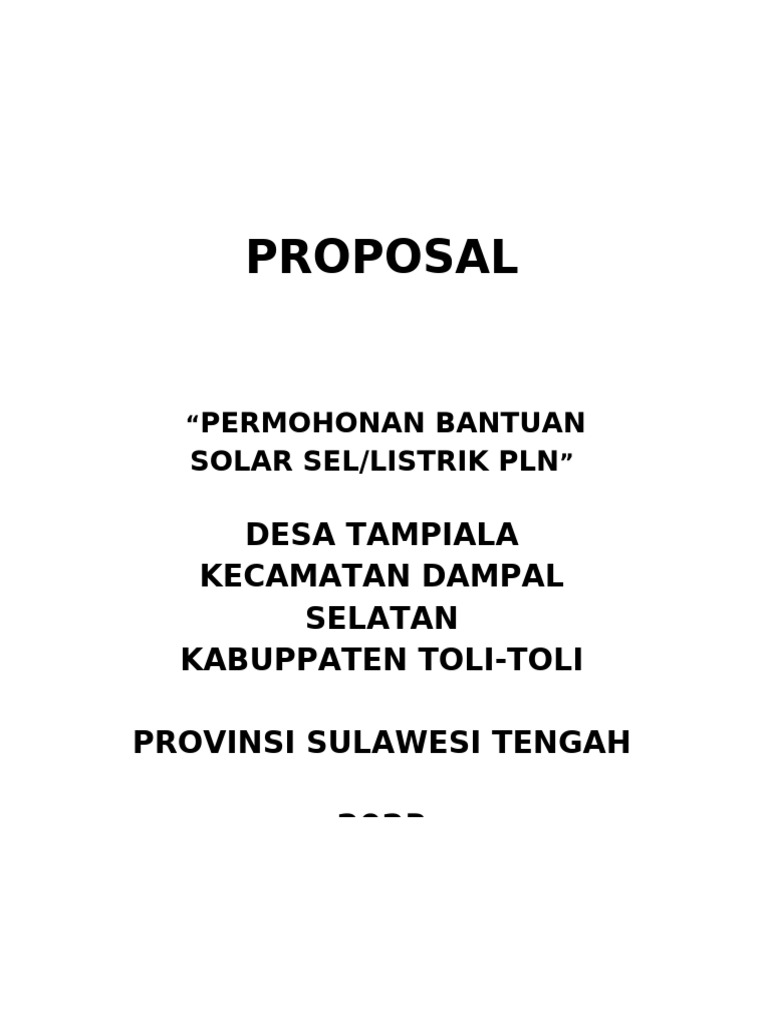 Proposal PLN | PDF