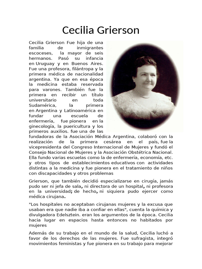 Cecilia Grierson | PDF