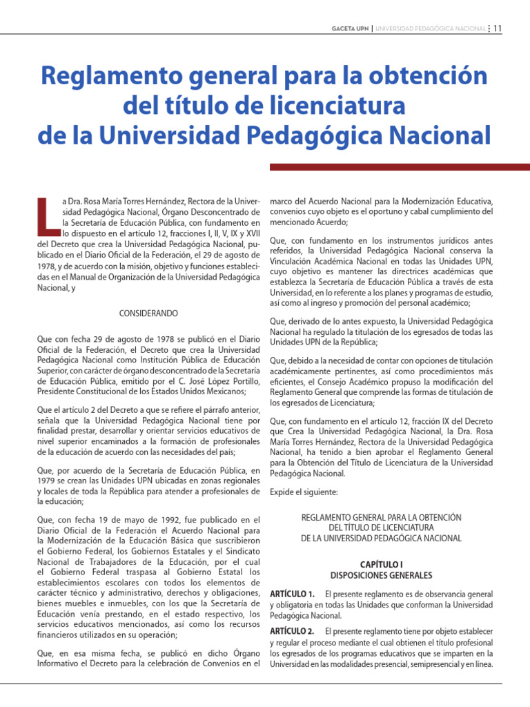 Reglamento General para Proceso de Titulación UPN | PDF