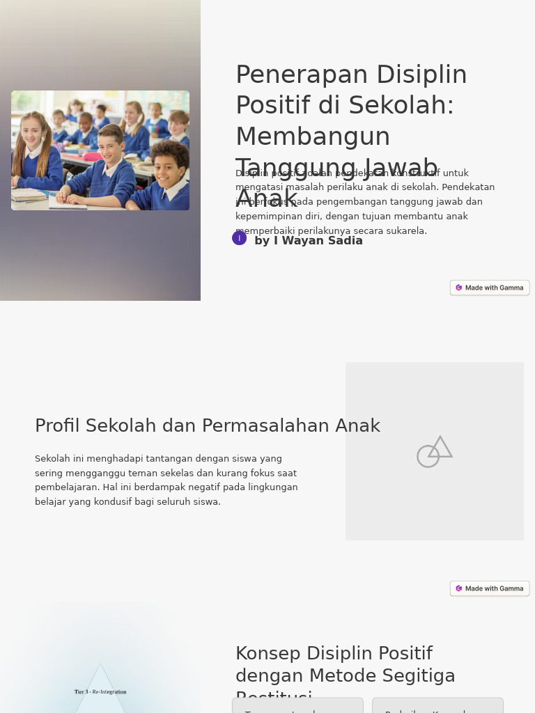 Penerapan Disiplin Positif Di Sekolah Membangun Tanggung Jawab Anak | PDF