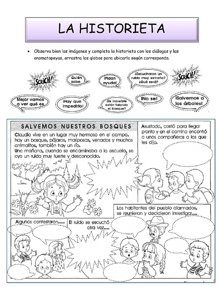 Actividad En Clase La Historieta Pdf