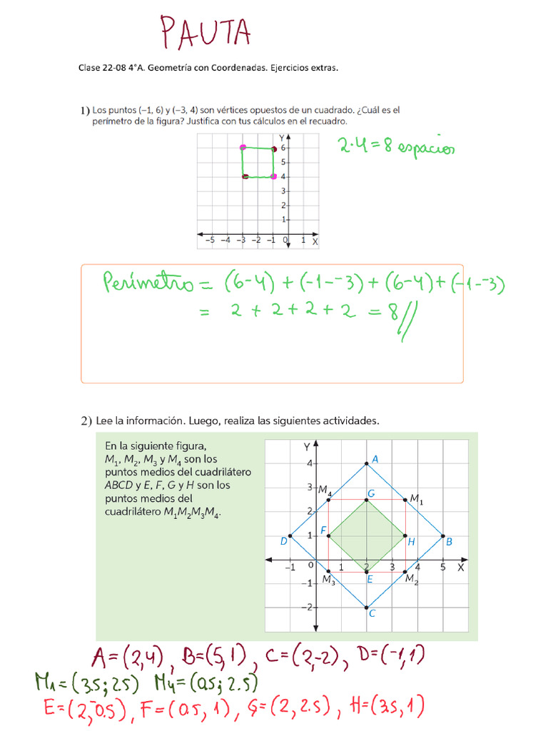 PAUTA Clase 22-08 - Ejercicios Extras | PDF
