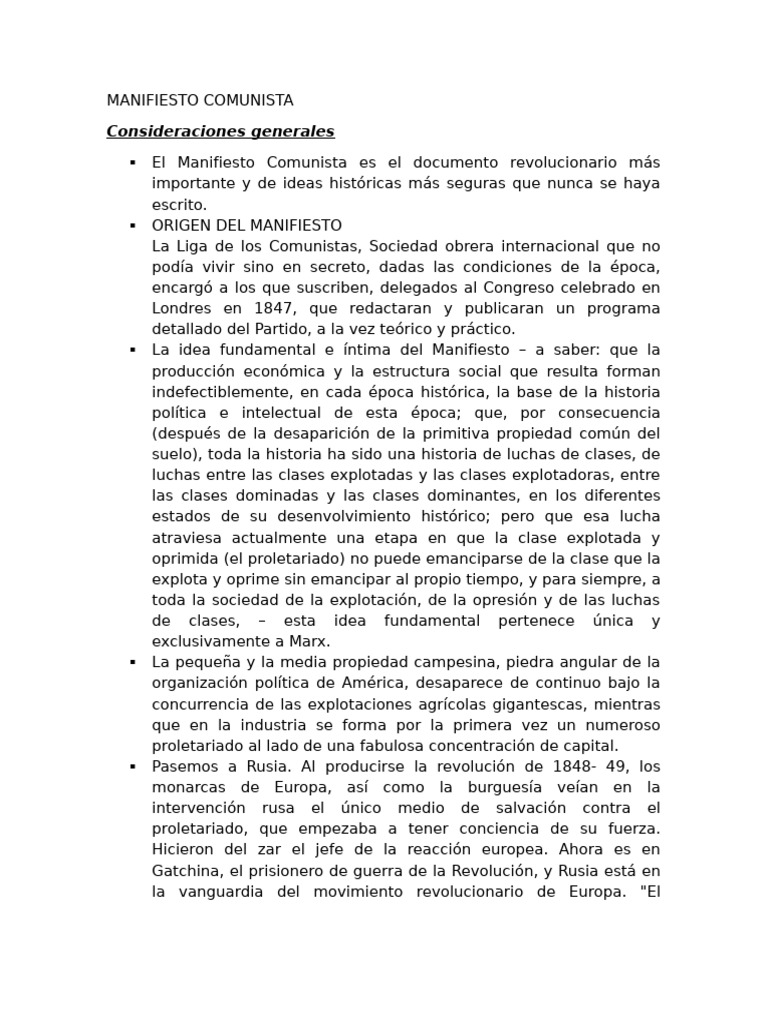 Manifiesto | PDF