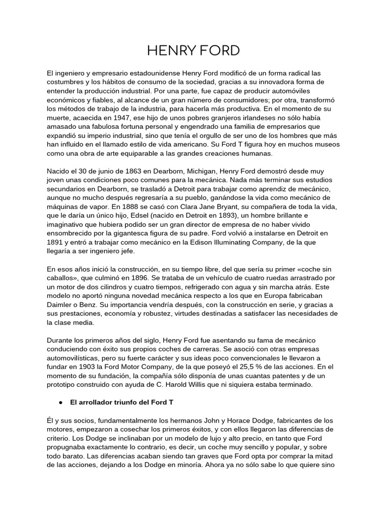 Henry Ford | PDF