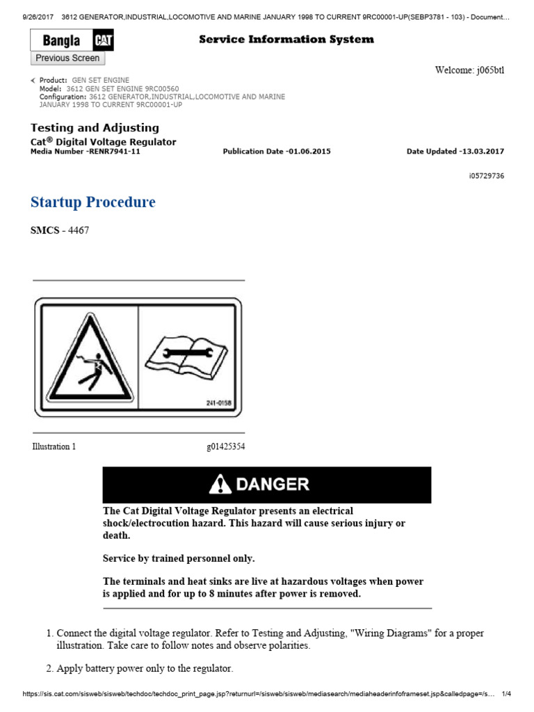 Startup Procedure | PDF