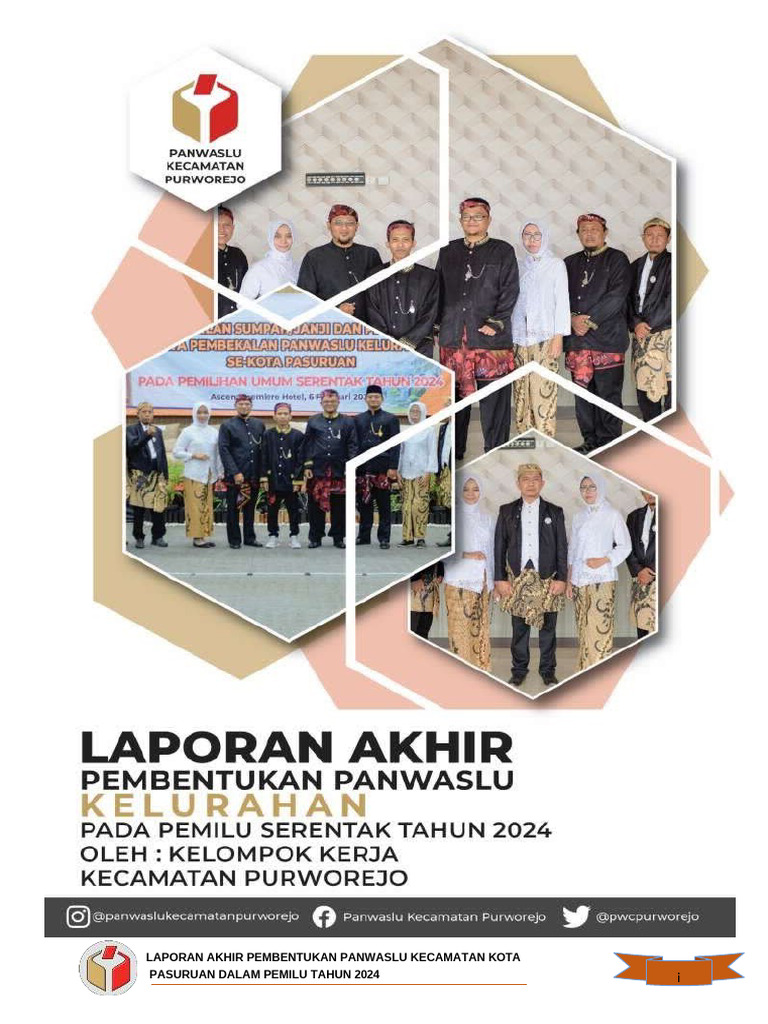 1719979153228-Laporan Akhir Pembentukan Panwaslu Kelurahan Kecamatan Purworejo Tahun 2022 | PDF