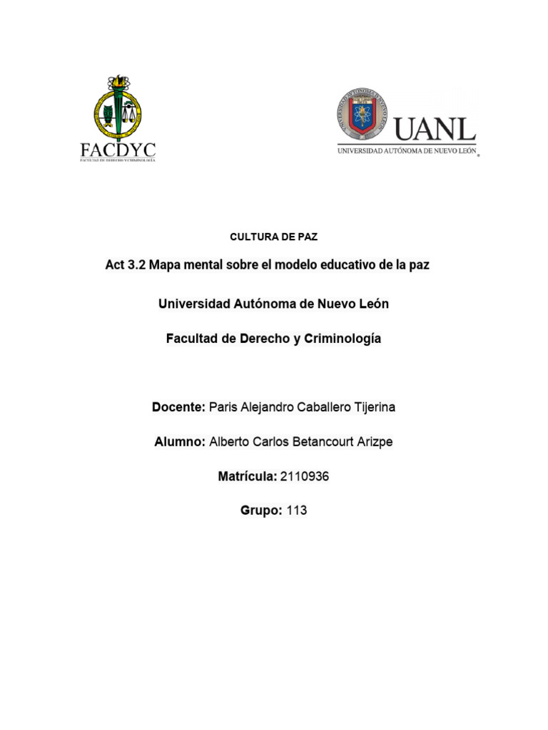 GI - Act 3.2 Mapa Mental Sobre El Modelo Educativo de La Paz | PDF