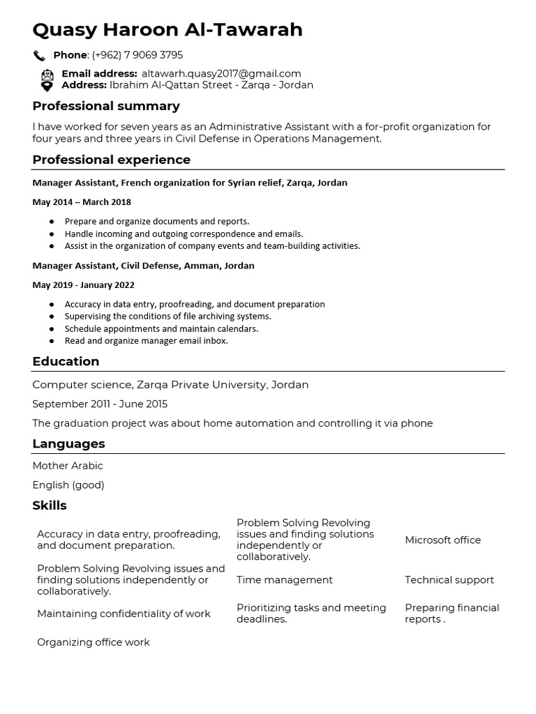 CV 111 | PDF