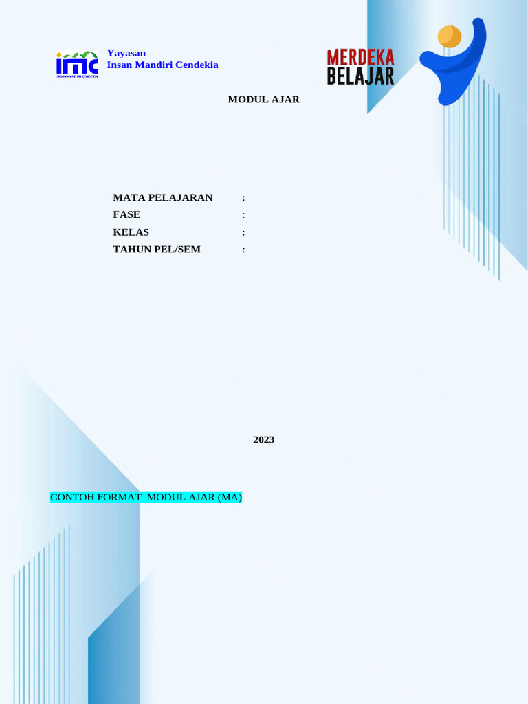 Format Modul Ajar-SD | PDF