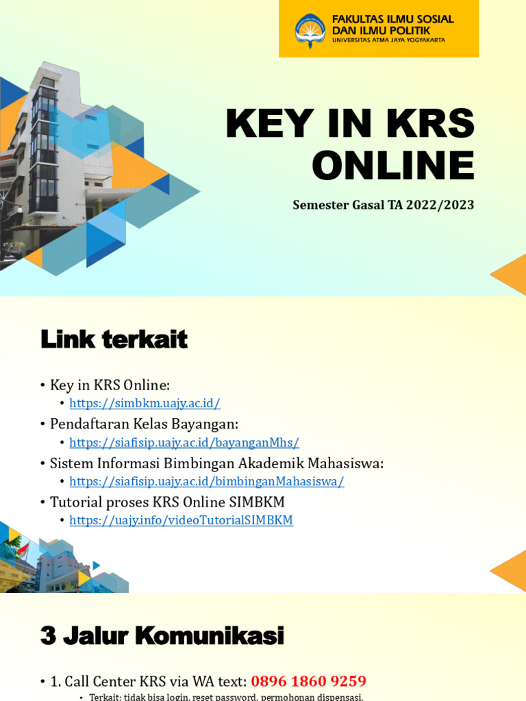Key in KRS Online Mahasiswa | PDF