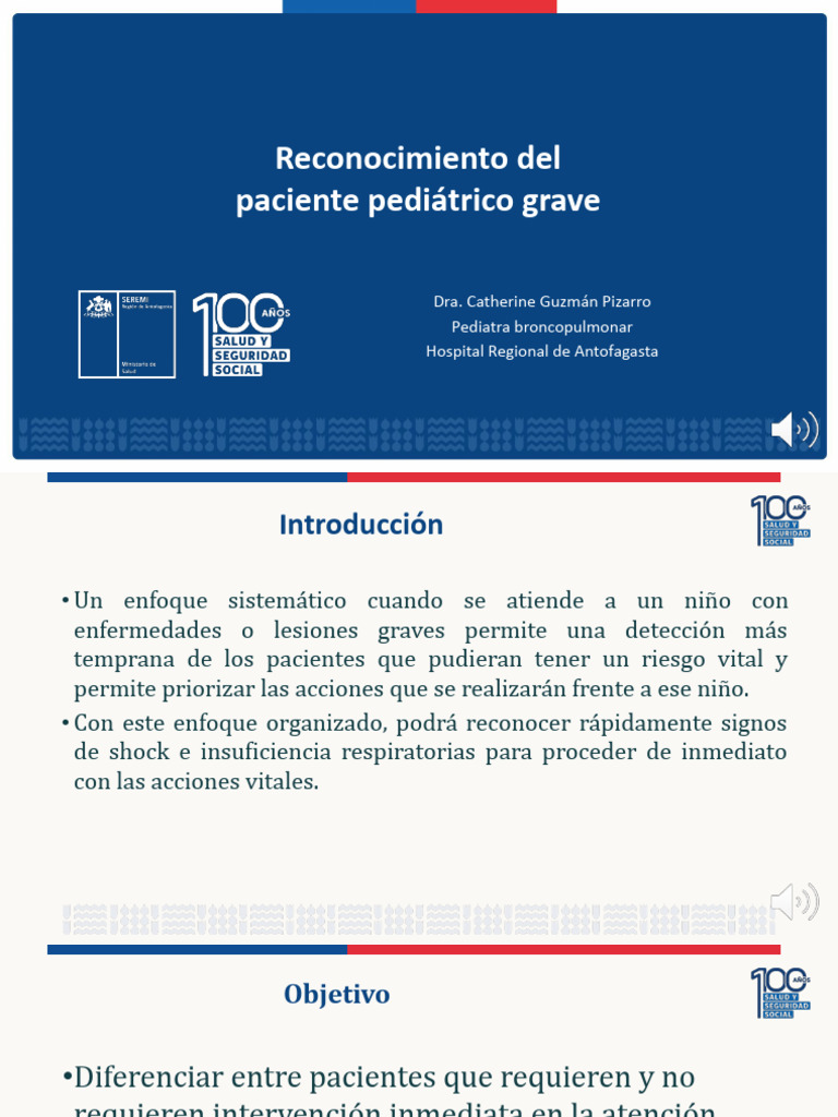Clase 2. Reconocimiento Paciente Pediatrico Grave | PDF