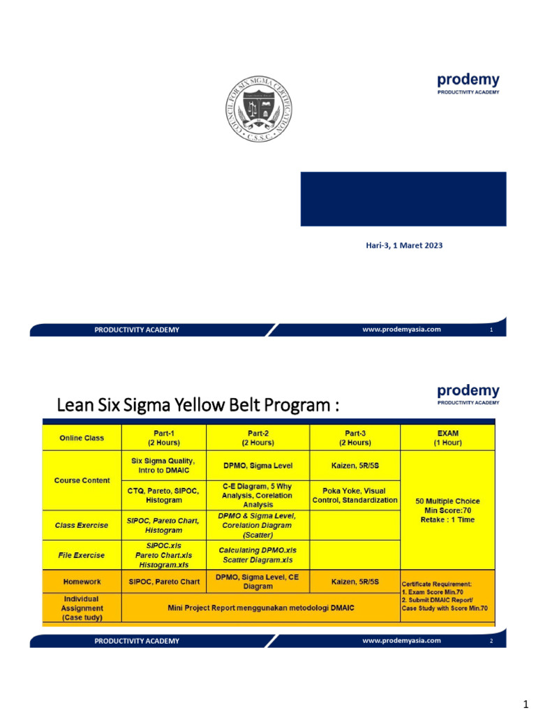 LSS Yellow Belt | PDF