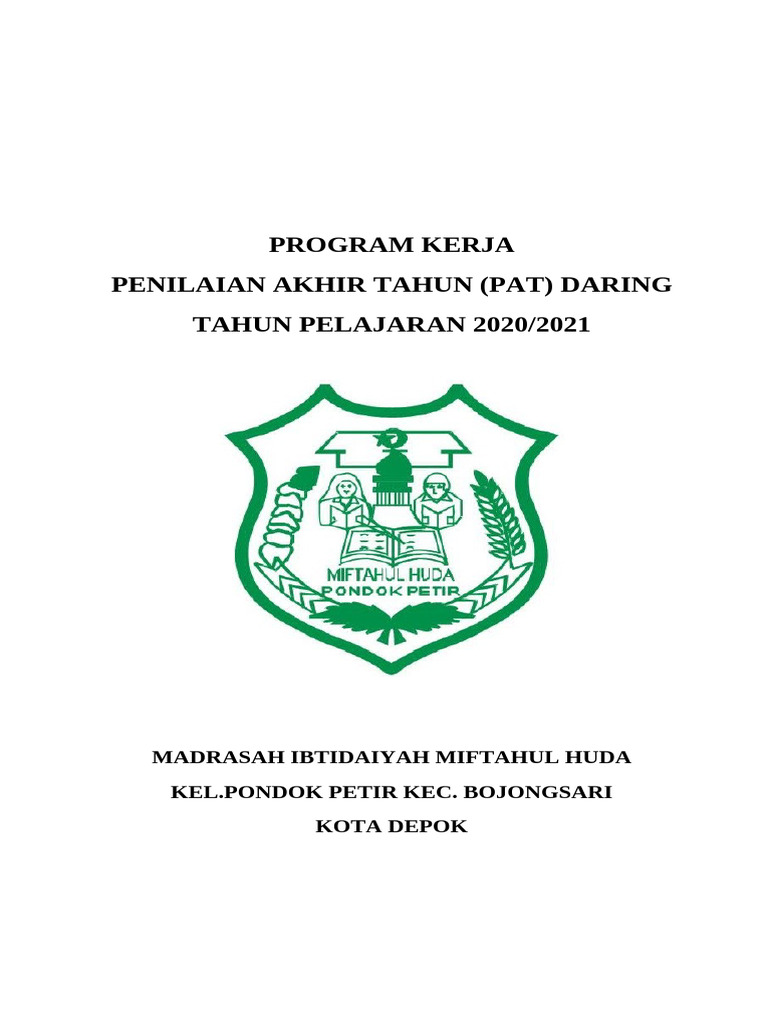 Program Kerja Pat 2021 | PDF