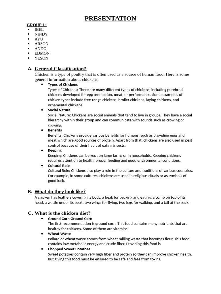 Presentation: A. General Classification? | PDF