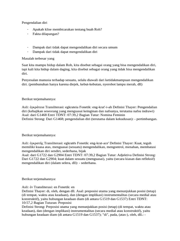 Pengendalian Diri | PDF