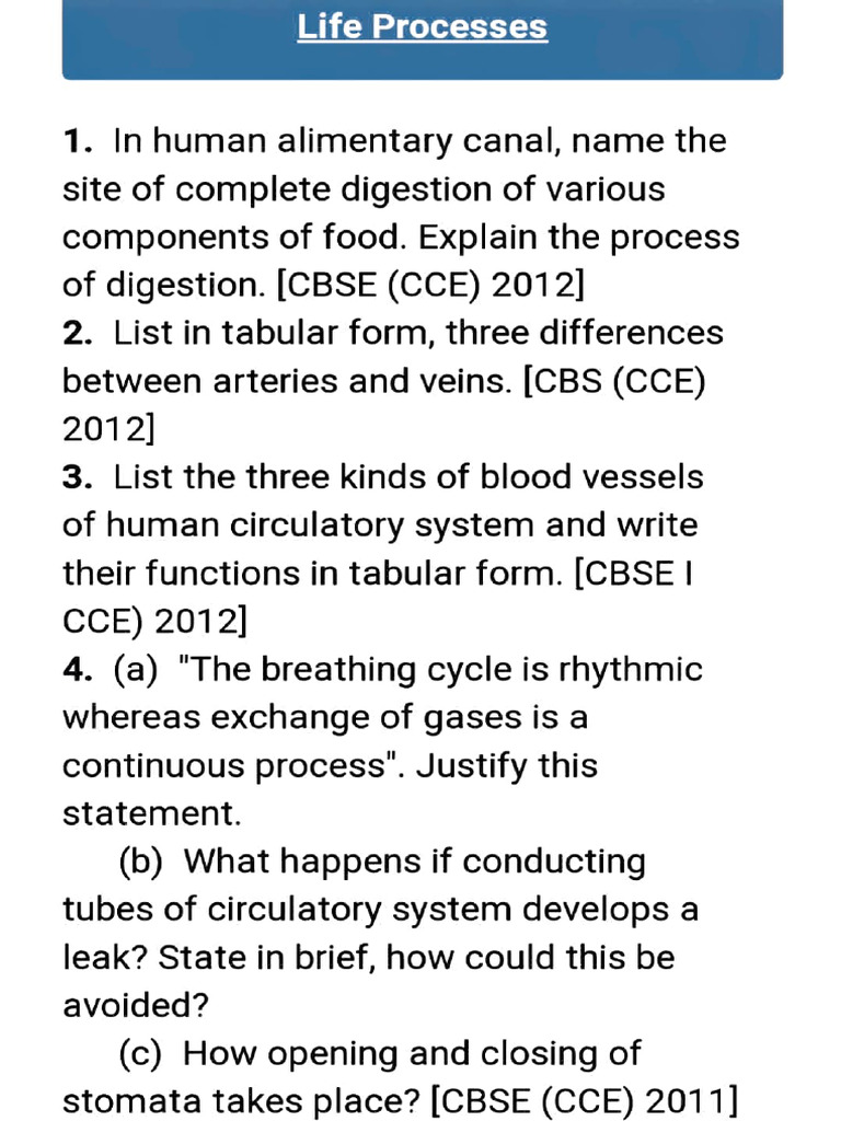 Biology (Life Processes) | PDF