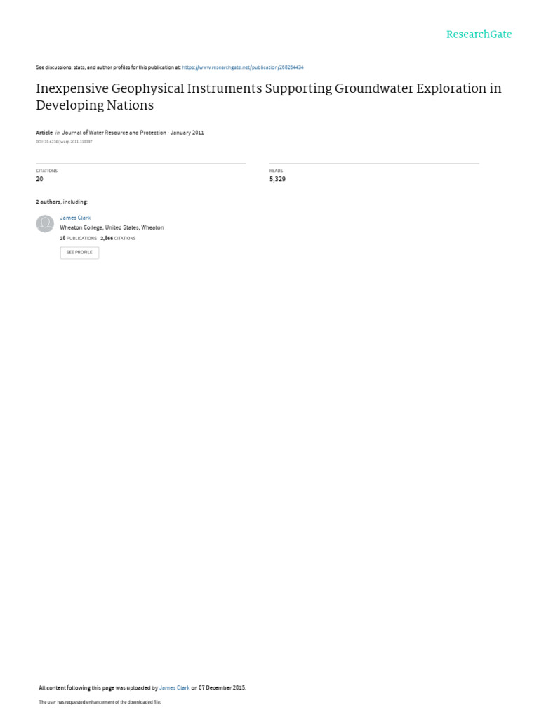 Inexpensive Geophysical Instruments Supporting Gro | PDF