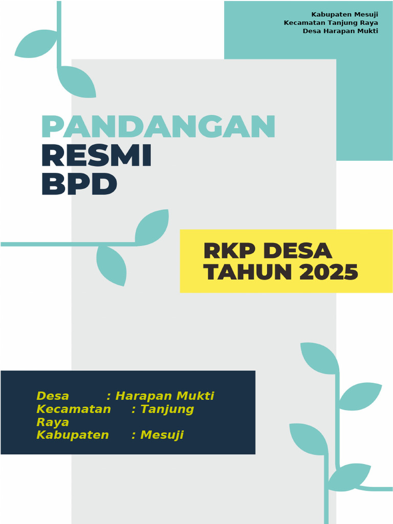 Pandangan Resmi BPD RKP Desa 2025 | PDF