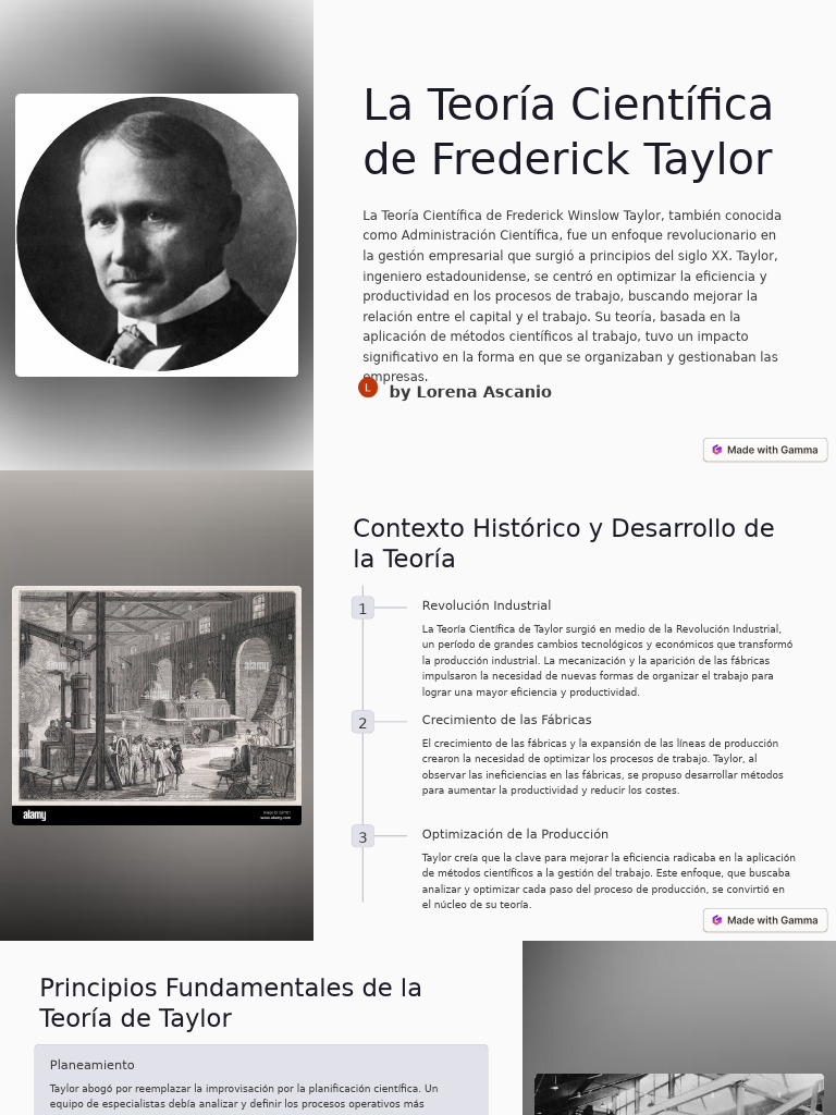 La Teoria Cientifica de Frederick Taylor | PDF