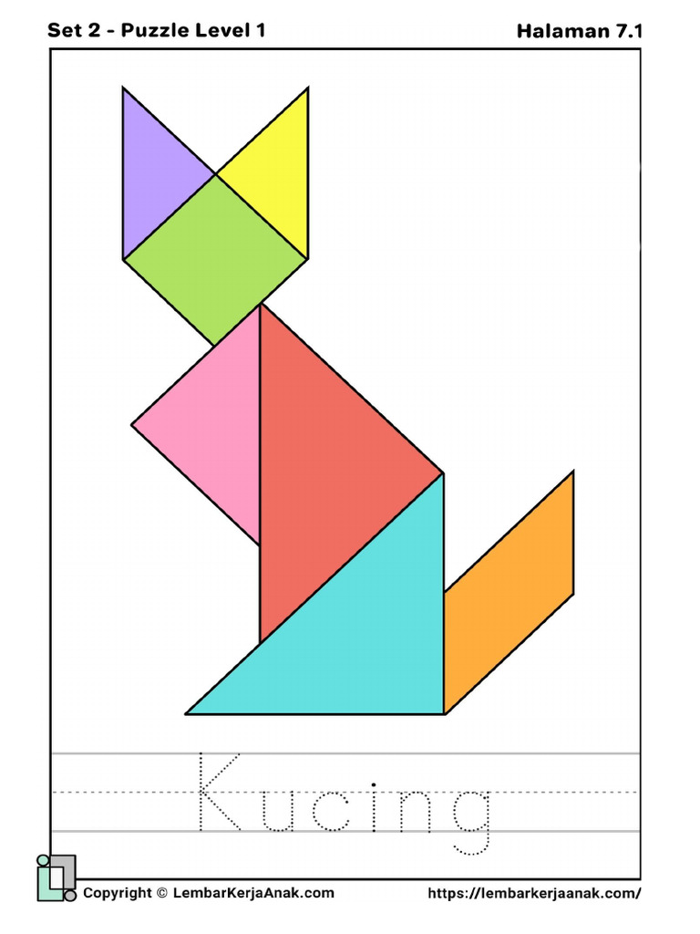 Tangram - Set Puzzle - Kucing | PDF