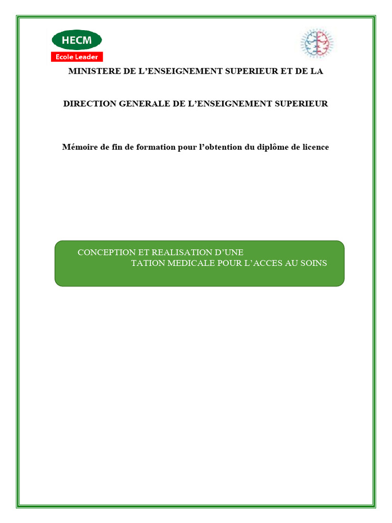 Option: Sciences Et Techniques Filière: Système Informatique Et ...