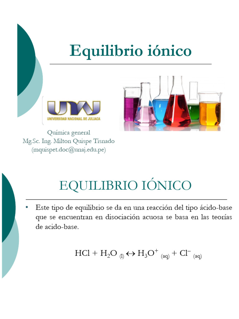 Tema - Equilibrio Iónico | PDF
