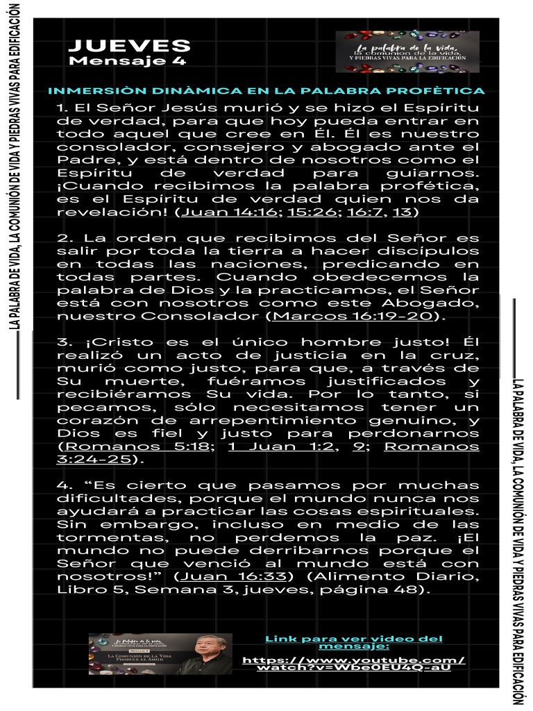 Mensaje. 4 Inmersión Dinámica - Celular (JUEVES) | PDF