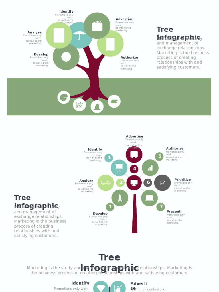 Tree Infographic Keynote Template 03 | PDF