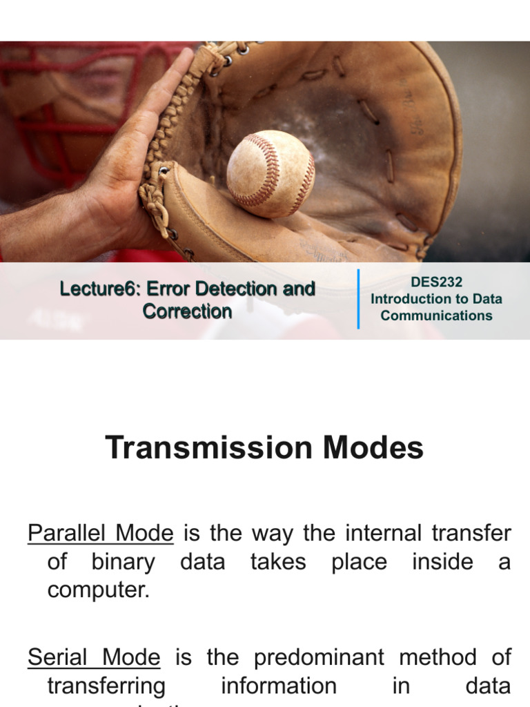 Lecture 6 - Error Detection and Correction | PDF