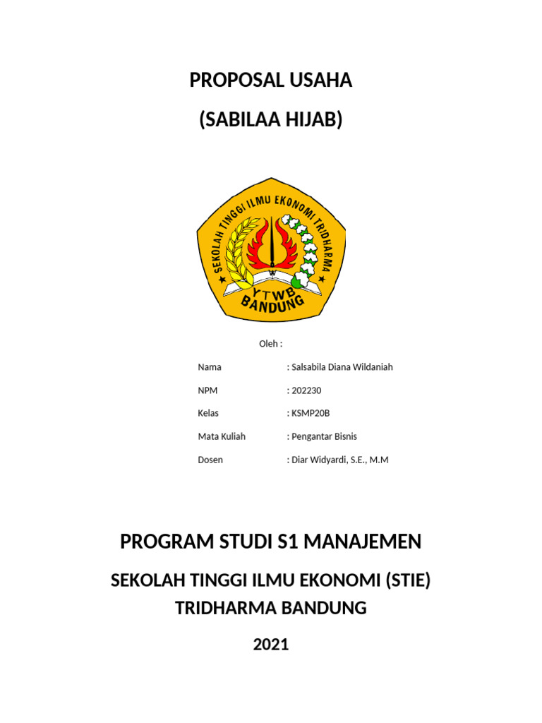 Tugas Proposal Usaha | PDF