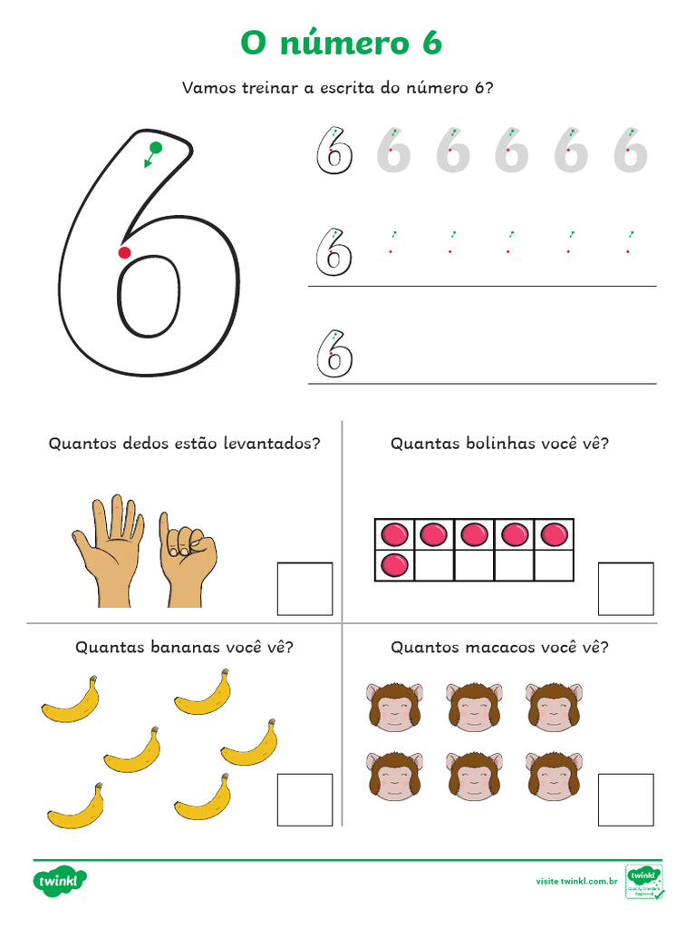 BR M 1637697742 Atividades Com o Numero 6 Ver 3 | PDF