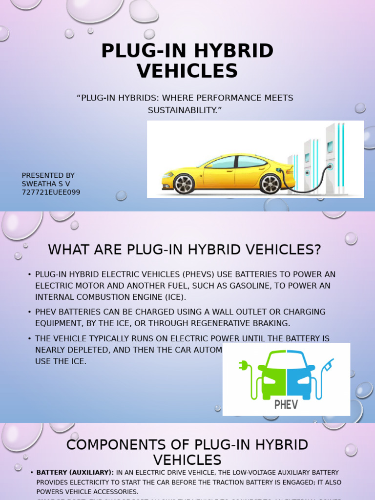 Plug-In Hybrid Vehicles | PDF