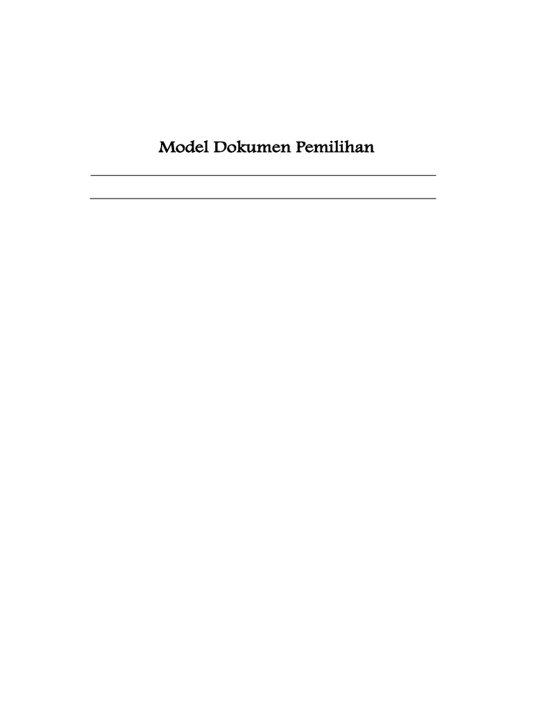 Model Dokumen Pengadaan Jasa Konstruksi | PDF