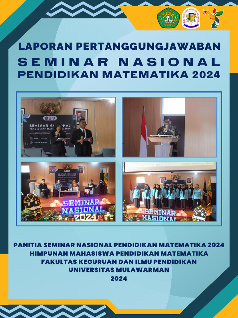 Desain Cover LPJ Seminar Nasional 2024 (Himaptika Unmul) | PDF