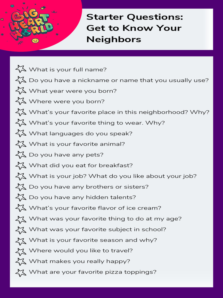 Get To Know Your Neighbors | PDF