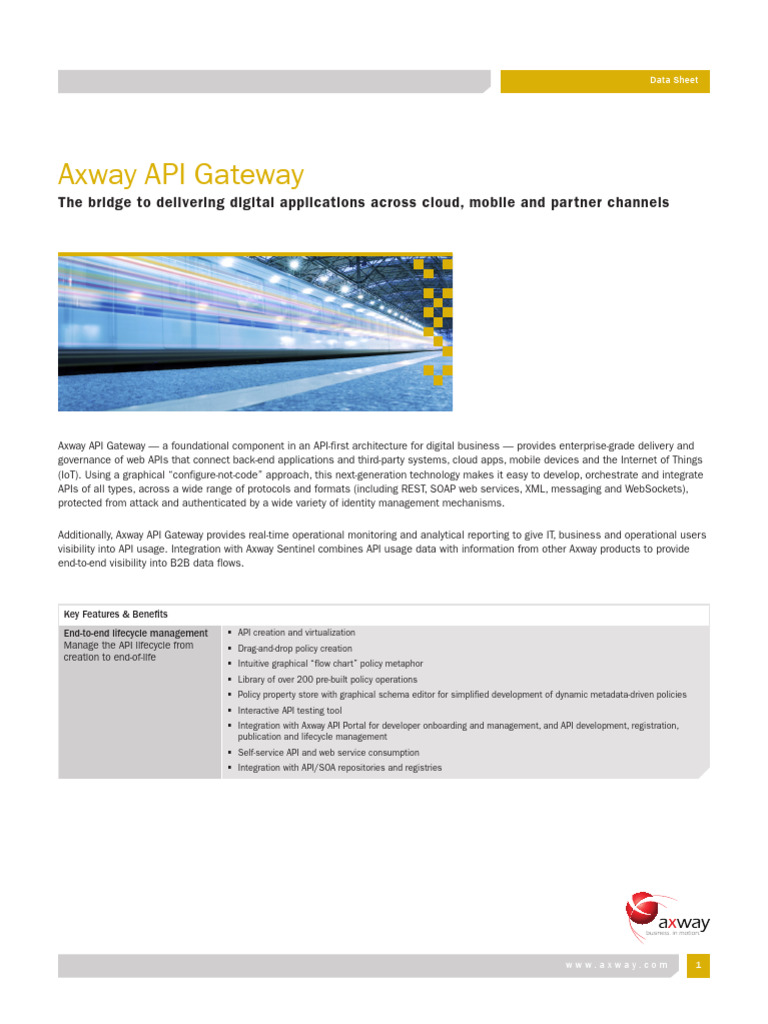 Axway Datasheet Api-Gateway en | PDF