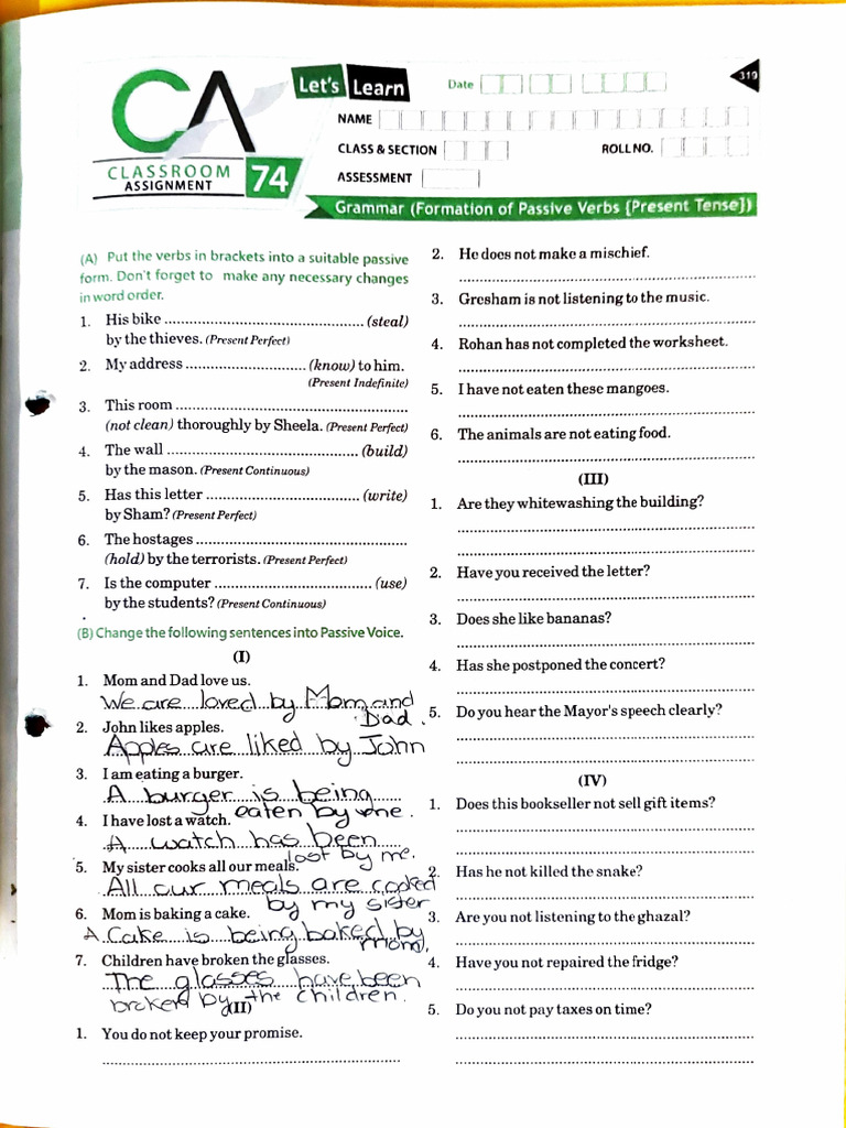 English Grammar Active and Passive Voice.. | PDF