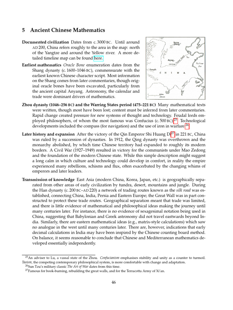 Ancient Chinese Mathematics | PDF