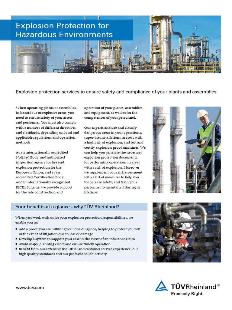Tuv Rheinland Explosion Protection Flyer en | PDF | Safety