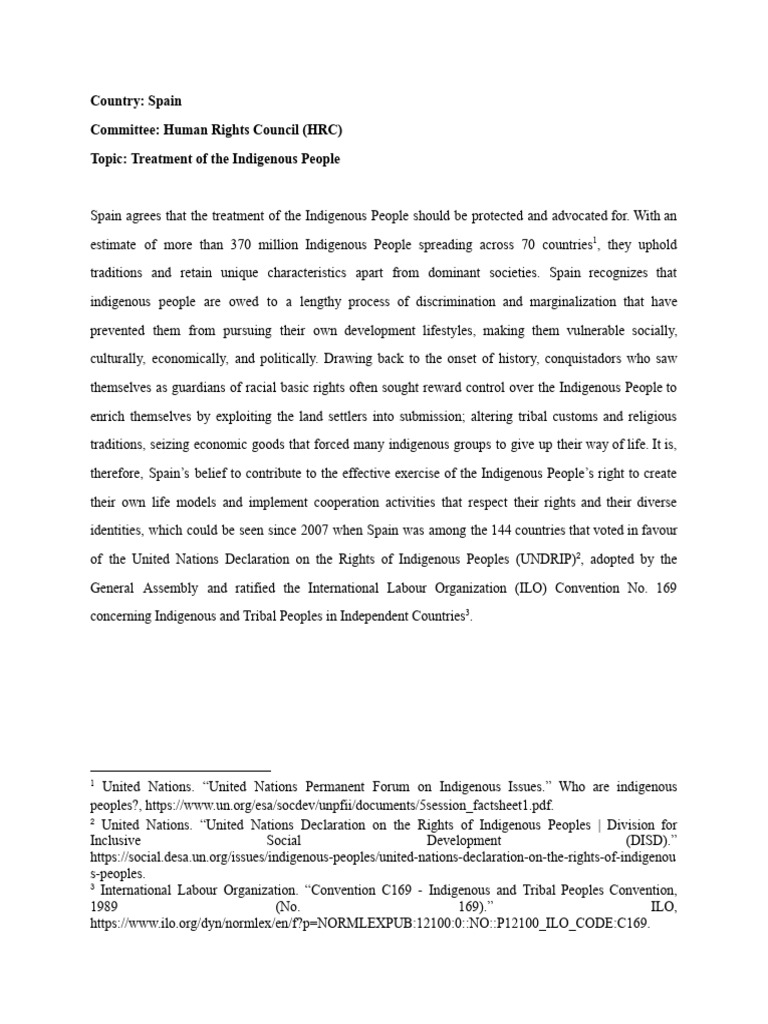 Mun Position Paper HRC | PDF