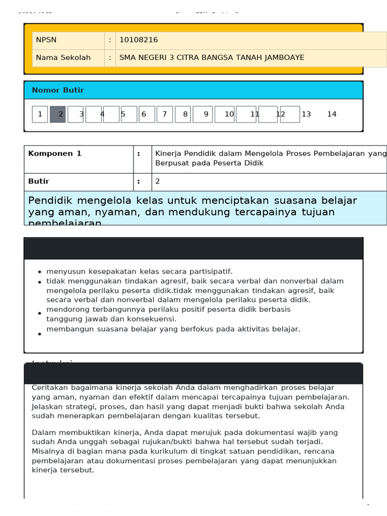Sispena-PDM 2 - Penilaian Satuan Pendidikan | PDF